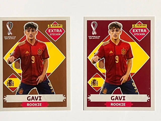 PANINI FIFA WM 2022 Qatar EXTRA STICKER Gavi - Bronze & Burgund EUR 22 ...