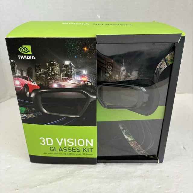 NEW NVIDIA 3D Vision Kit Wireless NVidia 3D Glasses for Gaming PC ...