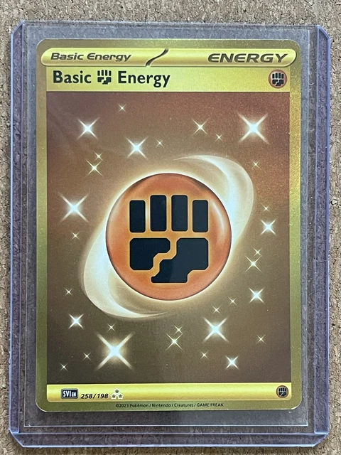 POKÉMON TCG BASIC Fighting Energy S &V - BASE Set 258/198 GOLD Secret ...