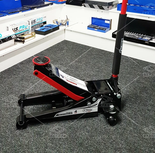 JACK 4 TON Floor Heavy Duty Trolley Ultra Low Profile Hydraulic SUVs ...