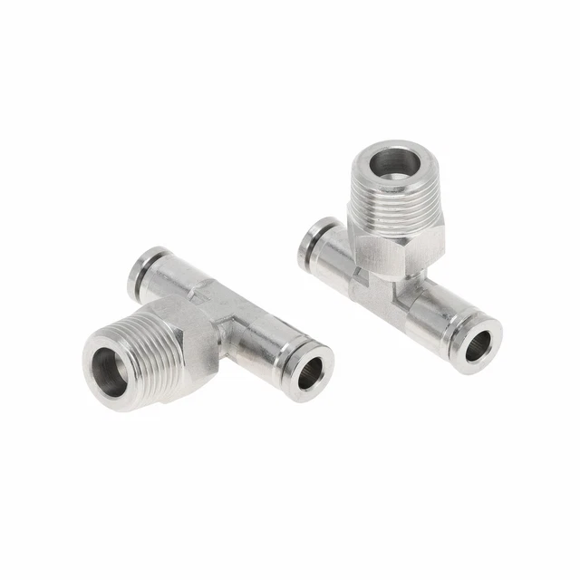 RACCORDS RAPIDES AIR Comprimé Acier Inox 304 T 1/4" 3/8" Bspt 2 Pièces ...