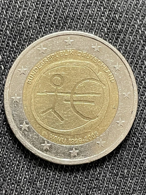 SELTENE 2 EURO münze Strichmännchen Fehlprägung 1999-2009 EUR 50.000,00 - PicClick FR