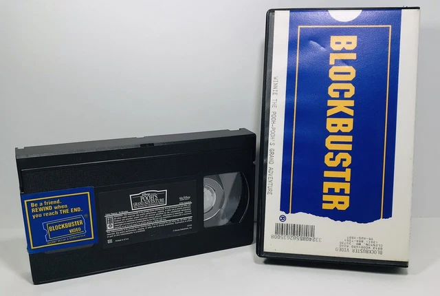 DISNEY-POOH'S GRAND ADVENTURE Blockbuster années 90 VHS ancienne copie ...