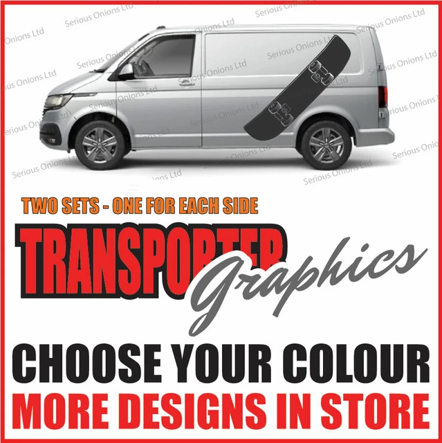 VW TRANSPORTER SIDE Decals Stickers Camper Van Graphics T4 T5 T6 Caddy ...