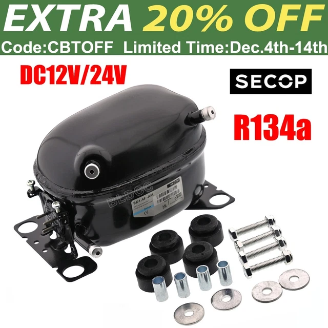 SECOP R134A DC12V/24V BD1.4F Car Refrigeration Mini Compressor for ...