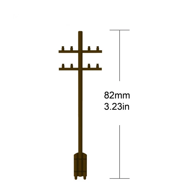 MILITAR MINIATURE'S 1/72 Escala telegraph poles Con 2 Cruz Barras 2 ...