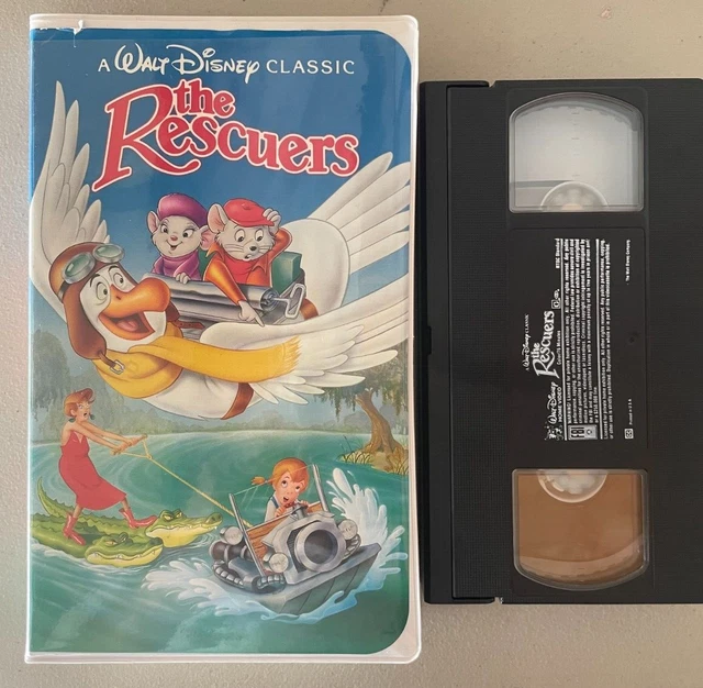 THE RESCUERS ORIGINAL Disney VHS Video Clamshell Classics BLACK DIAMOND ...