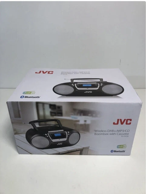 JVC RC-D322B DAB+/FM Bluetooth CD Cassette Boombox Black £20.00 ...