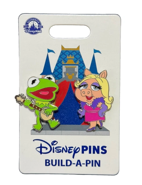 2025 DISNEY PARKS Muppets Kermit The Frog & Miss Piggy Build A Pin 2 ...