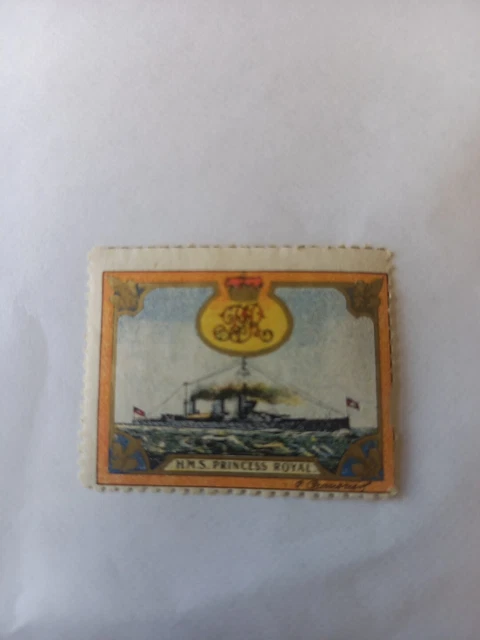 RARE ET MAGNIFIQUE timbre-vignette - Marine de Guerre 1914 - HMS ...