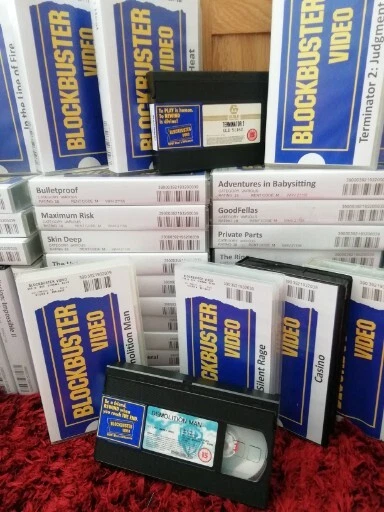 CUSTOM BLOCKBUSTER RENTAL Vhs cover Video Tape Included various movies ...