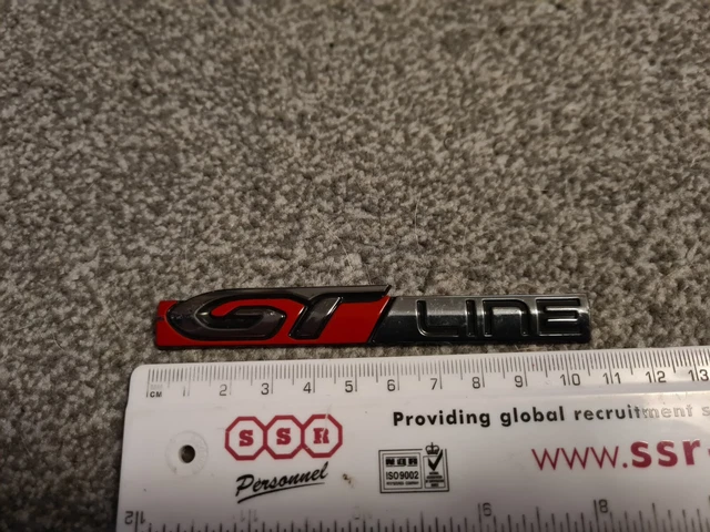 GENUINE PEUGEOT GT Line Badge Emblem Logo Red & Chrome £6.00 - PicClick UK