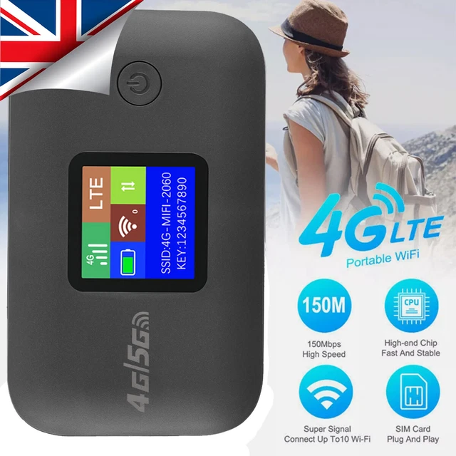 WIRELESS UNLOCKED 4G/5G LTE Mobile Broadband Wifi Routers Modem Hotspot 3000mAh £25.99 - PicClick UK