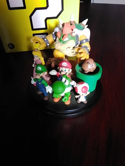 RARE FIGURINE SUPER Mario Club Nintendo Bowser Peach Luigi Toad Goomba ...