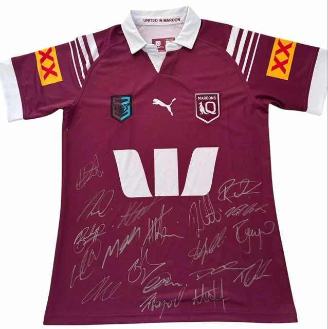 QUEENSLAND MAROONS TEAM Signed 2024 State of Origin Jersey with COA ...