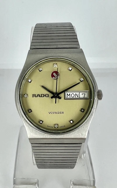 VINTAGE RADO VOYAGER Diamond Dial Rare Automatic Mens Watch, Swiss $199 ...