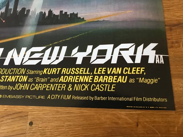 MOVIE POSTER ESCAPE From New York 420mm x 594mm A2 size EUR 4,63 ...