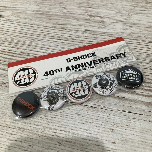 CASIO G-SHOCK 40TH ANNIVERSARY Badges Collection Set Of 5 £10.00 ...
