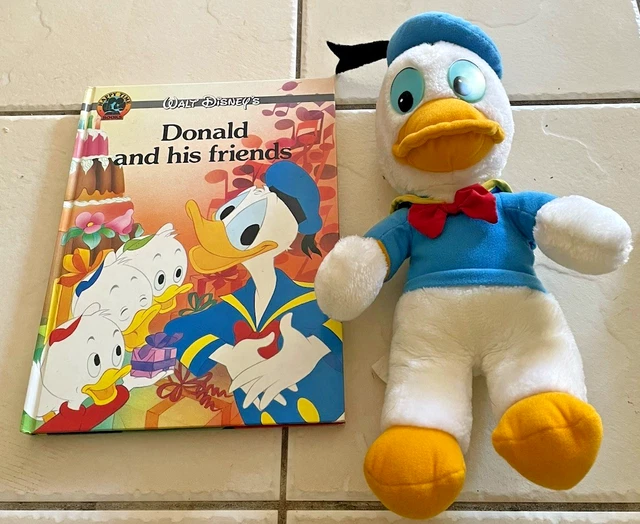 WALT DISNEYS DONALD And His Friends Hardcover 1998 & Donald Duck Plush ...