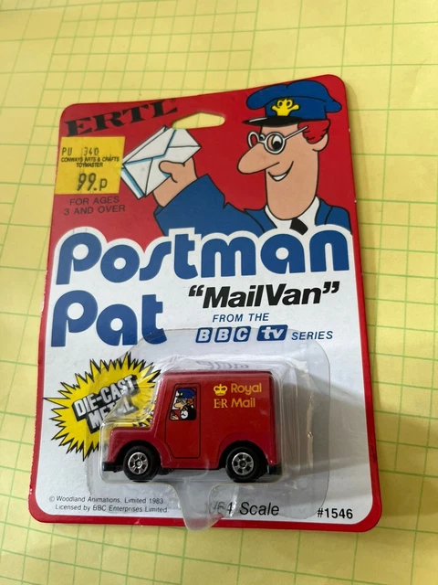 POSTMAN PAT “MAIL Van” From The Tv Series Circa 1983 1/64 Size Packaged ...