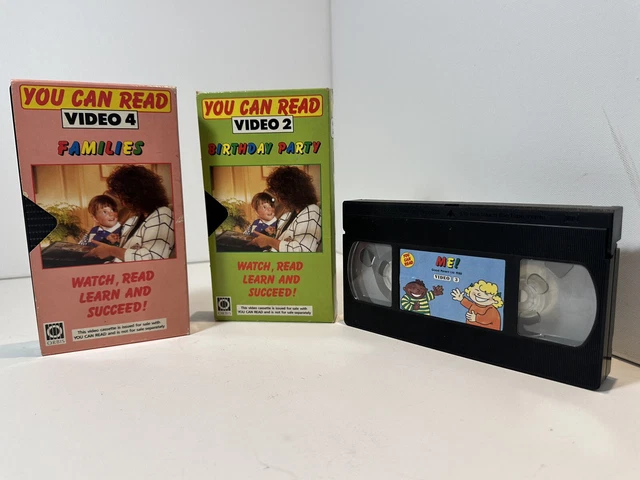 1988 GOOD PARENT Ltd. 'You Can Read' 3x VHS Video Bundle Tapes 2,3 & 4 ...
