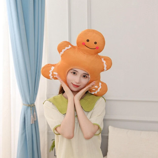 GINGERBREAD MAN HAT Decor Fancy Dress for Role Playing Holiday Party ...