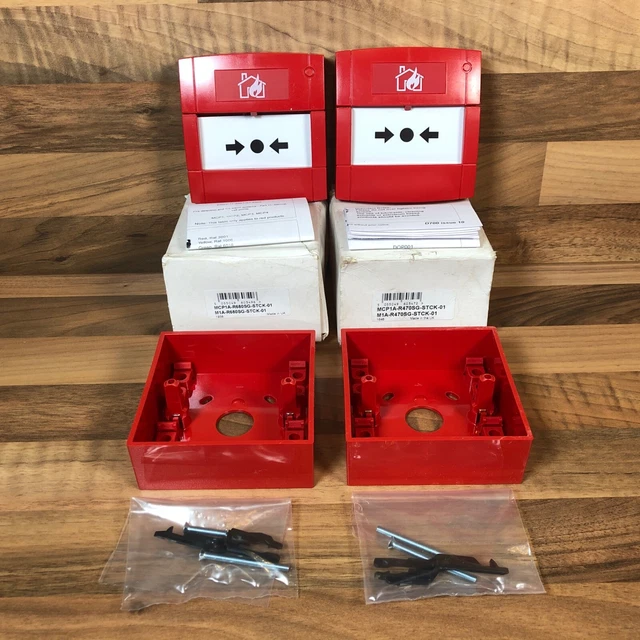 2 X KAC Fire Alarm Conventional Break Glass Manual Call Point 470ohm ...