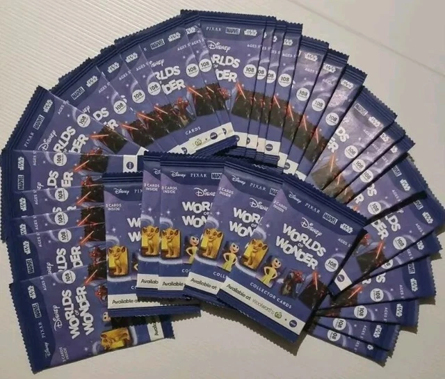 WOOLWORTHS DISNEY WORLDS of Wonder Collector Cards 2024 - 32 Unopened ...