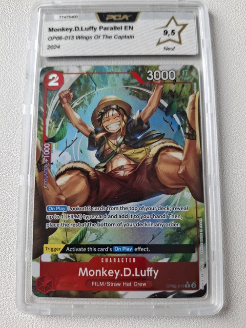 CARTE ONE PIECE PCA 9,5 Monkey D Luffy Parallel EN Op06-013 Ultra Rare PCA 9,5 EUR 1,00 ...