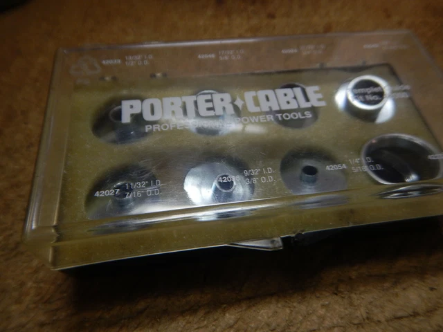 USA PORTER CABLE Router Template Guide Set W/ Case £23.53 - PicClick UK