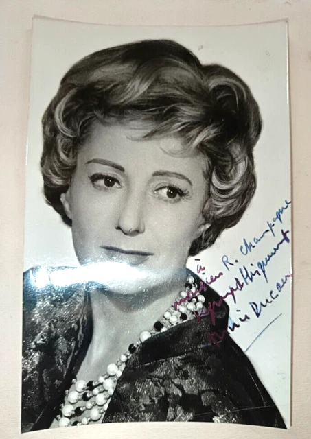 PHOTO ACTRICE COMEDIENNE Annie Ducaux Dedicace Signe Vers 1960 Comedie ...