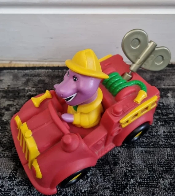 BARNEY THE DINOSAUR - Wind Up Toy Car Fire Engine Truck - The Lyons ...