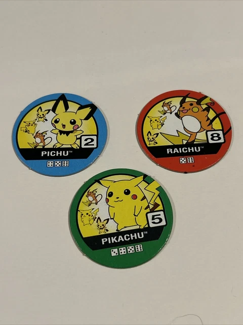 2001 POKEMON MASTER Trainer Johto Board Game Pieces Pichu Pikachu ...