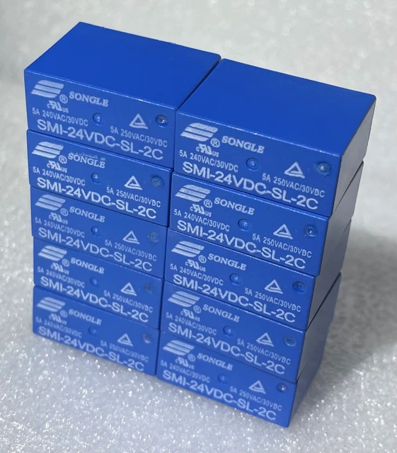 10 X POWER Relay SMI-24VDC-SL-2C DC 24V 5A 250V 8PIN New $19.18 - PicClick