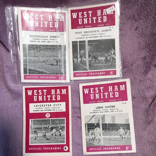 WEST HAM UNITED Football Programmes £5.45 - PicClick UK