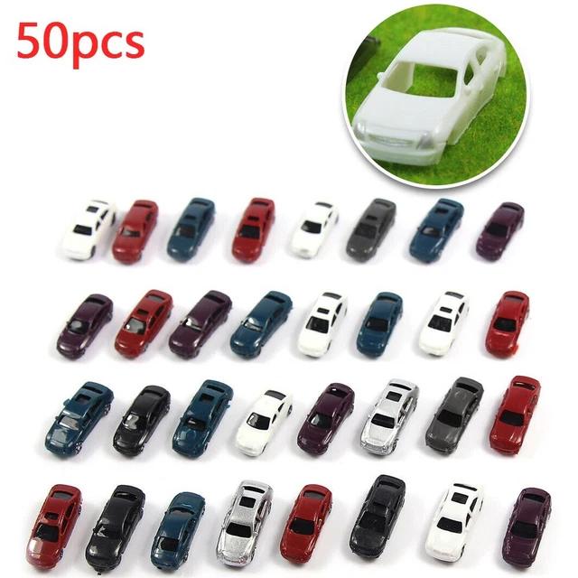 TINY MODEL CAR Set Z Gauge 1 220 Scale 50pcs for Truck Train or Ship ...