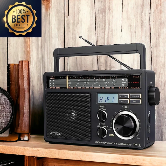 TR618 AM FM Radio Plug in Wall, Portable Shortwave Radios, Support SD ...