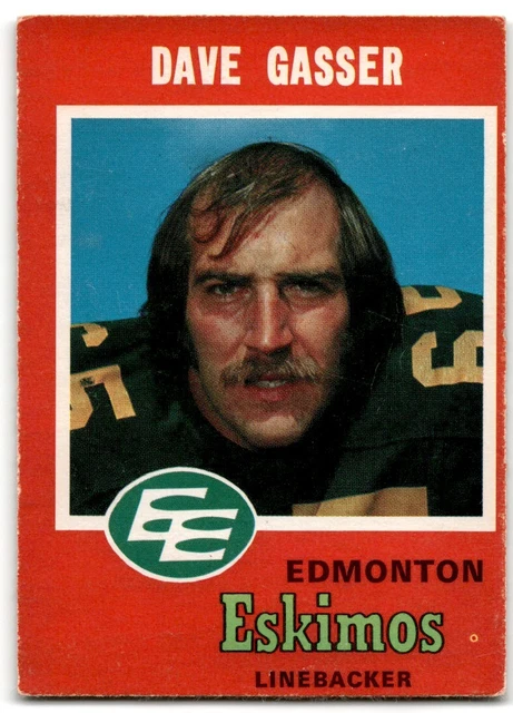 1971 O-PEE-CHEE CFL Dave Gasser Esquimaux d'Edmonton #55 EUR 4,03 ...