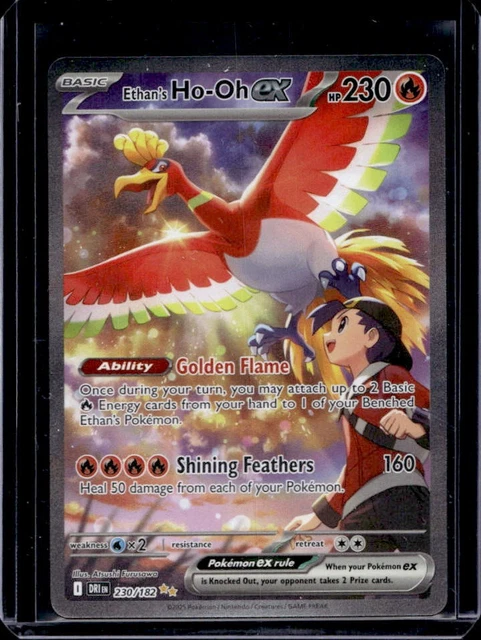 2025 POKEMON SV Destined Rivals Ethan's Ho-Oh ex #230/182 $229.73 ...