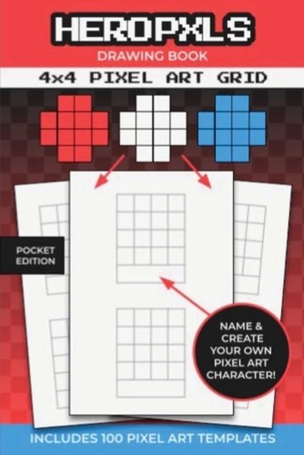 PIXEL ART DRAWING Book: 4x4 Pixel Art Grid Templates To Create Your Own ...