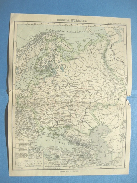 OLD MAP ANTIQUE map RUSSIA VARNA BURGAS TIFLIS ERIVAN YREVAN BACU ...