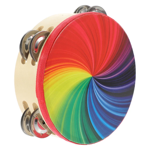 EN BOIS DOUBLE Rangée Jingles Délicat Ronde Tambourin Instrument EUR 15 ...