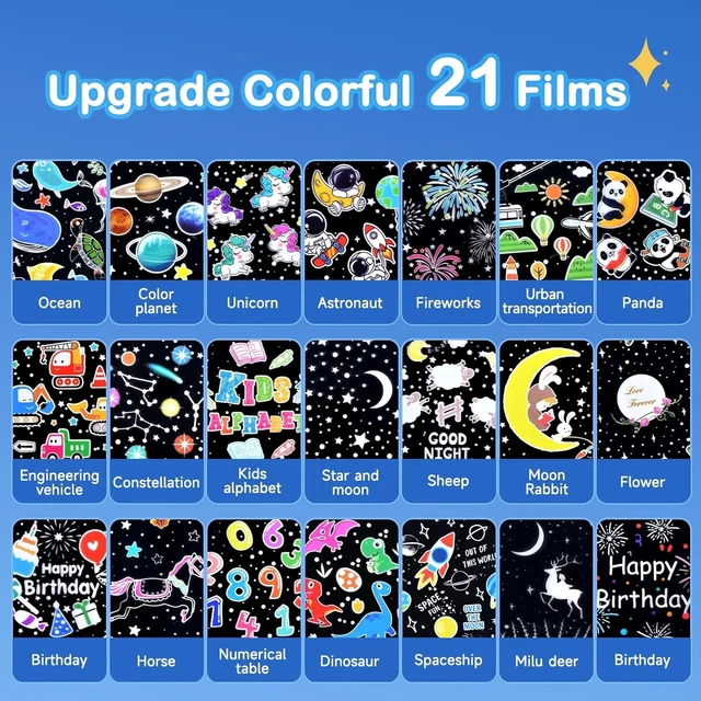 KIDS NIGHT LIGHT Projector,21 Sets of Films, Lights for Kids, Star... £ ...