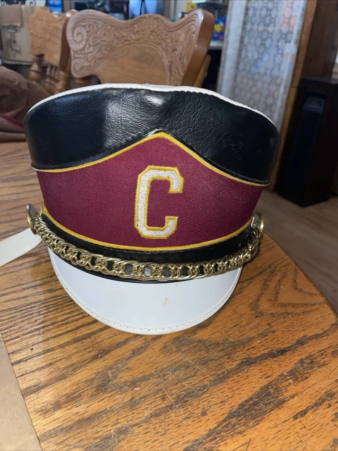 DEMOULIN BLACK & Maroon Gold Piping Band Marching Hat WITH C On Front ...
