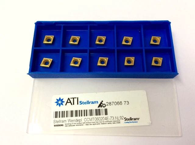 10 X STELLRAM CCMT 060204E-73 NL92 Wendeplatten NEU!! Mit Rechnung ...