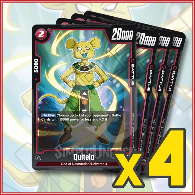 DRAGON BALL SUPER FUSION WORLD : Quitela Blazing Aura FB02-008 Rare x4 ...