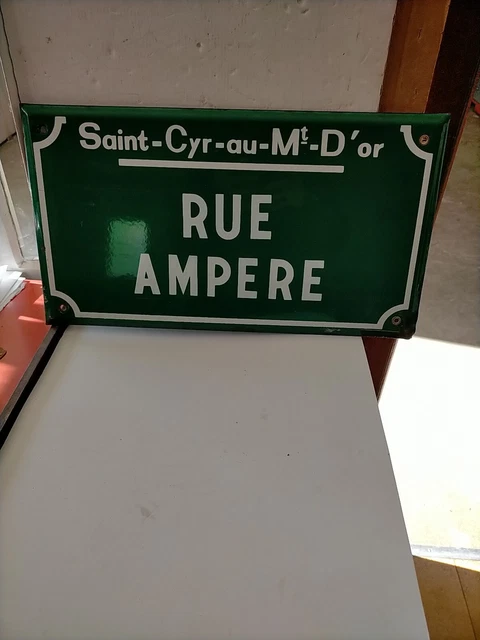 PLAQUE DE RUE Émaillée Rue Ampère 45 x 25 cm EUR 40,00 - PicClick FR