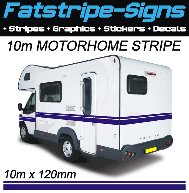 10M MOTORHOME VINYL STRIPES GRAPHICS STICKERS DECALS CAMPER VAN CARAVAN ...