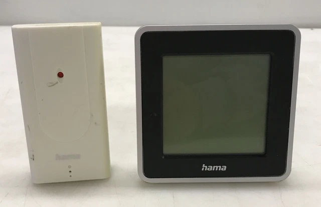 HAMA DIGITALES THERMOMETER mit Uhr (Funkthermometer mit Aussensensor ...