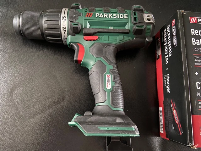 PARKSIDE CORDLESS DRILL Set 20V PABS 20-Li E6 with battery and Charger ...